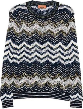 Missoni Pull Col Rond - Bleu Clair