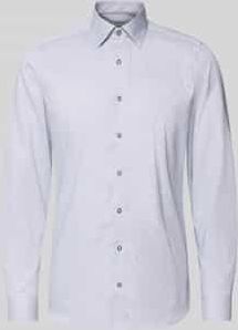 Olymp Level 5 Slim Fit Businesshemd aus Baumwoll-Mix mit Kentkragen