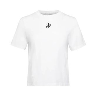 J.W.Anderson Anchor Embroidery Panelled Cropped T-Shirt - - Tops - Damen - Wei&szlig; - XS