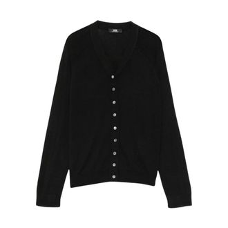 Alpha Studio Gilet en maille fine col V - Femme - Pulls - Noir - Taille: 44 FR