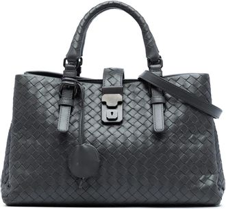 Bottega Veneta Hobo Bags - Small Nappa Intrecciato Roma Satchel - Gr. unisize - in Grau - f&uuml;r Damen