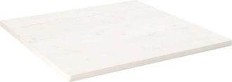 vidaXL Vidaxl - Dessus de table blanc 90x90x2,5 cm - Bois de pin massif trait&eacute; - Coins arrondis pour s&eacute;curit&eacute; - Pr&ecirc;t &agrave; lemploi sans finition
