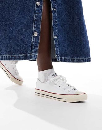 Converse Chuck Taylor All Star Ox - Sneaker aus wei&szlig;em Leder