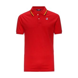 K-Way Streifen Slim Fit Polo mit kurzen &Auml;rmeln - - Tops - Herren - Rot - S