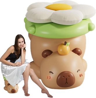 Generic Tierhocker Capybara | Wickelhocker | Wickelhocker | Sitzauflage | Fu&szlig;st&uuml;tze | Niedlicher Sofahocker | Tierform Fu&szlig;st&uuml;tze f&uuml;r Schlafzimmer Wohnzimmer