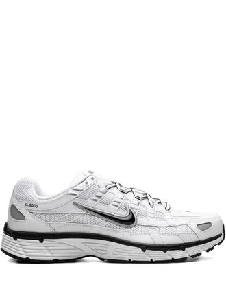 Nike baskets P-6000 White Metallic Silver Black - Blanc