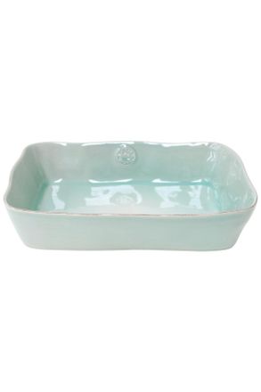 Costa Nova Auflaufform Nova, T&uuml;rkis, Keramik, rechteckig, 26x8x36 cm, Handmade in Europe, backofengeeignet, mikrowellengeeignet, Kochen, Auflaufformen