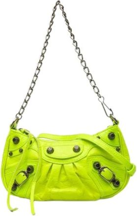 Balenciaga Pre-owned Mini Le Cagole - Femme - Pre-owned - Jaune - Taille: ONE Size