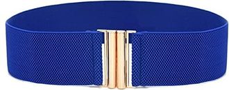 Generic Ceinture Femme Elastique - Ceinture &Eacute;l&eacute;gante pour Femme avec Boucle M&eacute;tallique et Taille &Eacute;lastique - Accessoire Mode Corset Large et Confortable