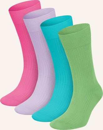 DillySocks Dillysocks 4er-Pack Socken Premium Ribbed Collection blau