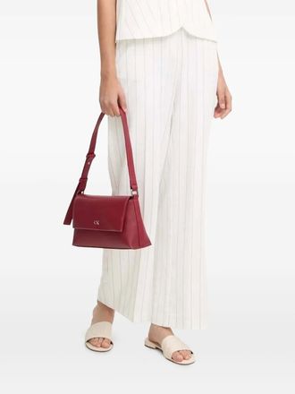 Sandro Ferrone Nadelstreifen-Hose mit elastischem Bund - Weiß