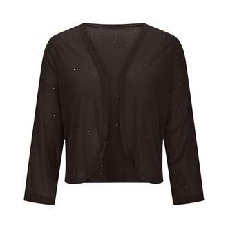 Generic Femmes Cardigan &agrave; paillettes &agrave; manches longues pour femmes - Bol&eacute;ro brillant paillet&eacute; &agrave; la mode d&eacute;coup&eacute; brillant bomber vestes de soir&eacute;e couverture d&eacute;