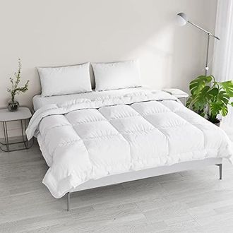 Italian Bed Linen Winter Bettdecke zweifarbig, Weiss/Weiss, 250x200cm