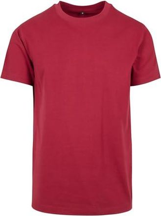 Build Your Brand T- Shirt Round Neck Homme, Rouge (Burgundy), 3XL