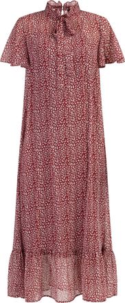 Faina Midikleid aus Chiffon Damen rot weiss