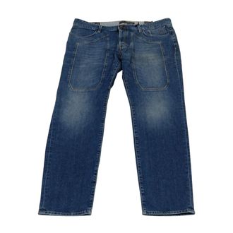 Jeckerson Slim Fit Baumwoll Elasthan Patch Jeans - - Jeans - Herren - Blau - W40