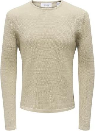 Only & Sons Pull en Tricot pour Homme, Doublure argentée., L