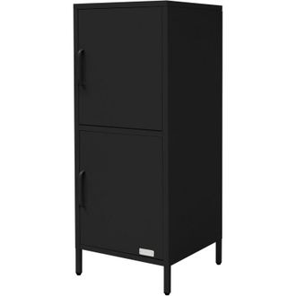 ML Design ML-Design Armoire de Classement M&eacute;tallique Noire 40x101,5x40 cm avec 2 Portes Battantes &Eacute;tag&egrave;res R&eacute;glables Rangement Polyvalente S&eacute;curis&eacute; pour