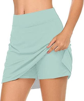 Generic Jupe de Tennis athl&eacute;tique pour Femme, Jupe Short Femme 2 en 1 de Sport Jupe de Golf Tennis pour Femme Jupe Courte Jupe-Short de Tennis en Tissu Extens