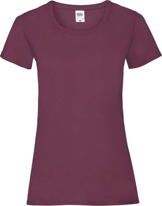 Fruit Of The Loom Lady-Fit Valueweight T - Modell 2013, Farbe:Burgund, GröÃYe:2XL
