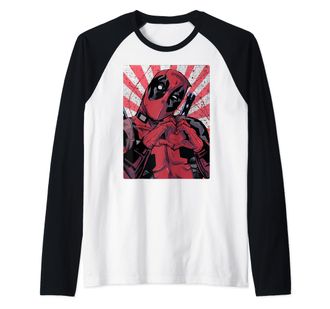 MARVEL Deadpool Closed Hand Heart Raglan