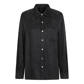 Pinko Pinko, Femme, Blouses et Chemises, Noir, Taille: 40 FR Chemisier Careser &agrave; Manches Longues