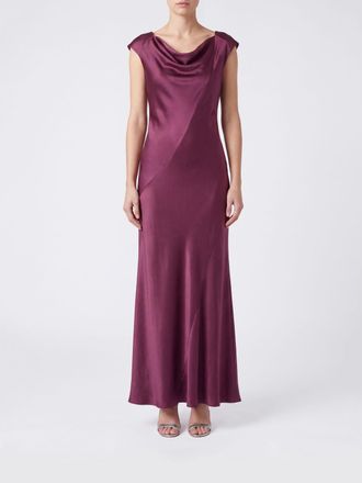 Alberta Ferretti Robe longue de c&eacute;r&eacute;monie style nuisette en satin