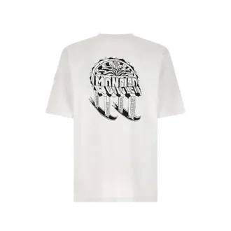 Moncler Logo-Embroidered T-Shirt - White