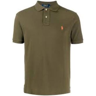 Polo Ralph Lauren Slim Fit Olive Canopy Polo Shirt - - Tops - Herren - Gr&uuml;n - 2XL