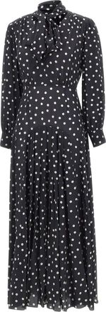 Rixo Marigold polka dot pattern midi dress - Bleu