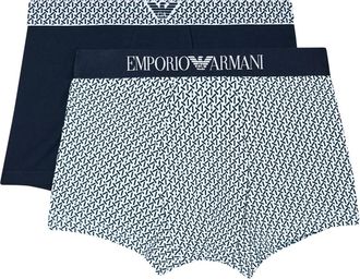 Emporio Armani Homme, Sous-v&ecirc;tements, Bleu, Taille: L Logo-detail Boxers Set
