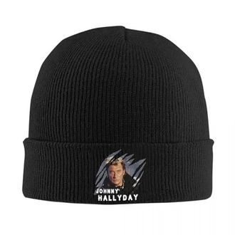Generic Casquettes de Baseball pour Hommes Hommes, Johnny Hallyday Bonnet en Tricot Tuques Tuques Bonnets dHiver Bonnets Unisexe Chauds D&eacute;contract&eacute;s Hommes Ca