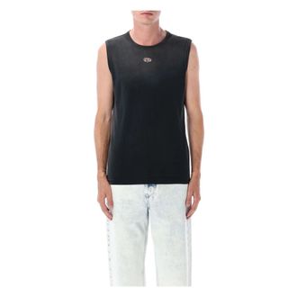 Diesel Schwarzes &auml;rmelloses T-Brico New T-Shirt - - Tops - Herren - Schwarzk - S