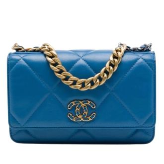 Chanel Pre-owned 19 Wallet on Chain - Femme - Pre-owned - Bleu - Taille: ONE Size