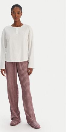Tommy Hilfiger Pyjama UW0UW06154 &Eacute;cru Regular Fit