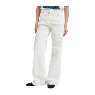 Roy Rogers Femme, Jeans, Blanc, Taille: W27 Wide Jeans
