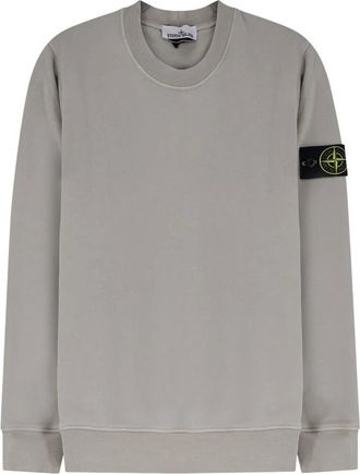 Stone Island Homme, Sweatshirts et sweats &agrave; capuche, Gris, Taille: S Pull ras du cou avec logo