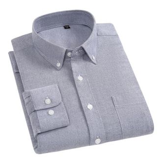 Generic Chemise Oxford thermique for hommes, chemise habill&eacute;e d&eacute;contract&eacute;e &agrave; manches longues doubl&eacute;e de flanelle, chemise boutonn&eacute;e d&eacute;contract&eacute;e daffaires &eacute;pa
