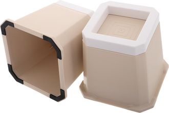 Holibanna 2 Stück Möbelerhöher Kunststoff rutschfest Geräuschdämpfend Vielseitig für Sofa Stuhl Bettrahmen Einfache Montage Möbelbeine Schoner Furniture Pads