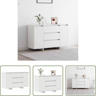 vidaXL Schubladen - Sideboard mit Schubladen Wei&szlig; 120 x 41 x 75 cm Holzwerkstoff