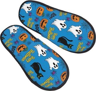 Generic Antid&eacute;rapant Pantoufles Hommes Citrouille fant&ocirc;me dHalloween Pantoufles Maison Chaud Chaussons en Feutre pour Ext&eacute;rieur Maison Femme M