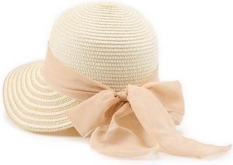 Au Printemps Paris Chapeau rond paille en papier