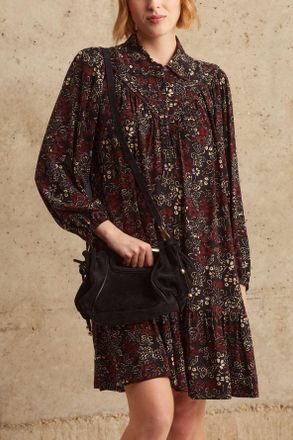 Gerard Darel Robe large &agrave; motif papillon - JAHLYA - Noir