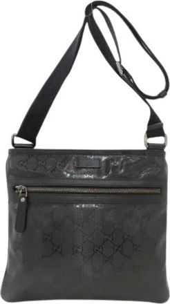 Gucci Sac bandouli&egrave;re GG Imprim&eacute; Pre-owned - Femme - Pre-owned - Noir - Taille: ONE Size