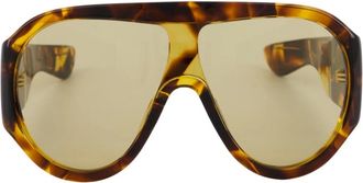 Bottega Veneta unisex, Accessoires, Brun, Taille: ONE Size Lunettes de soleil masque oversize