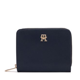 Tommy Hilfiger Geldb&ouml;rse Tommy Hilfiger Th Icon Med Za W/Flap Nylon AW0AW18991 Dunkelblau