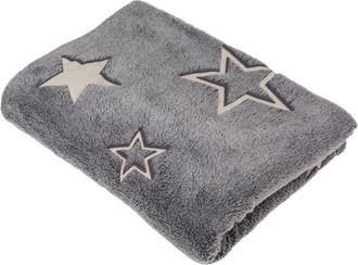 Out of the Blue Kuscheldecke mit Sternen, Glow in The Dark, ca. 135 x 173 cm, 100% Polyester, in Geschenkverpackung