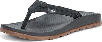 Chaco Sandales à rabat en cuir pour femme, noir, 40 EU