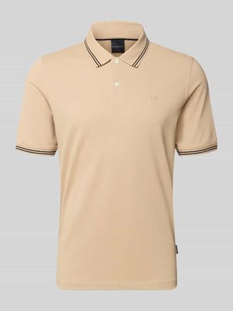 Bugatti Slim Fit Poloshirt mit Label-Stitching