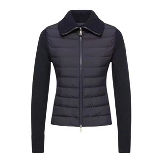 Moncler Femme, Vestes, Bleu, Taille: 42 FR Down Vestes